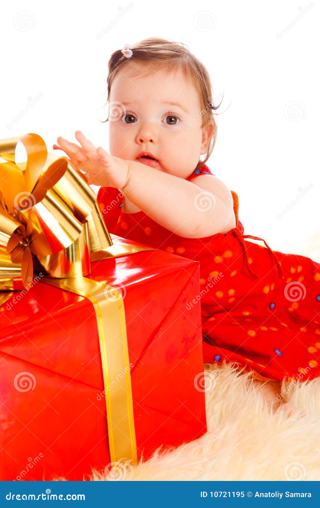 Baby with present box stock image. Image of lovely, person - 10721195