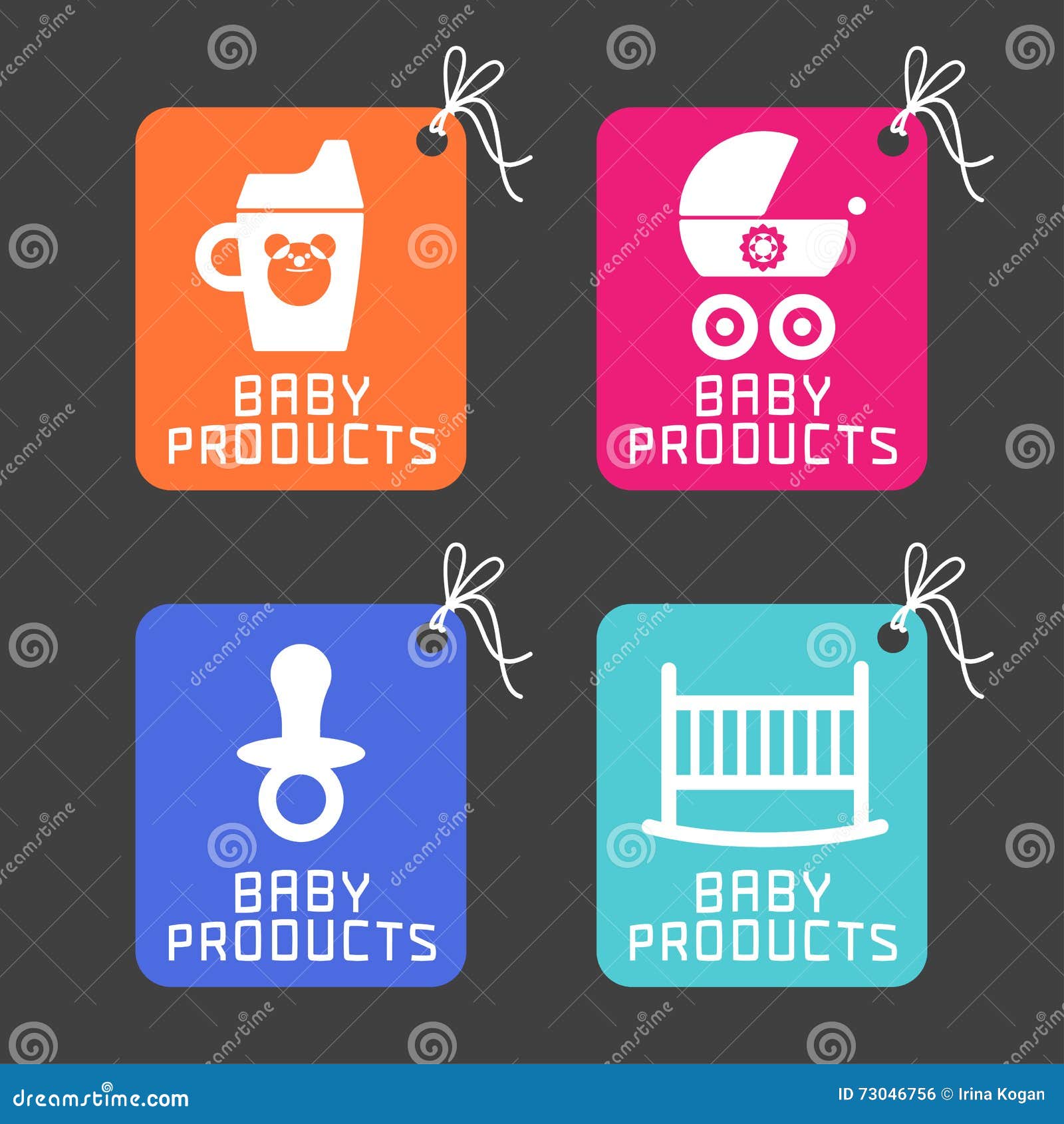Baby products, items logo stock vector. Illustration of business - 73046756