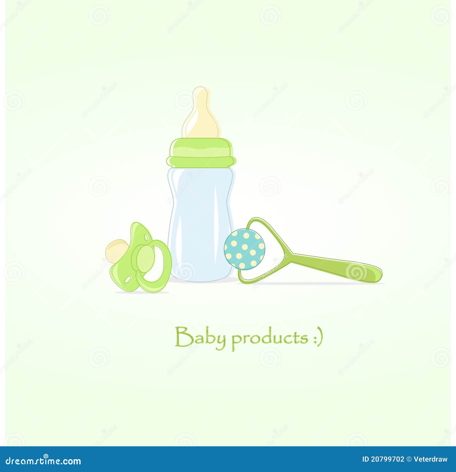 Baby Products, Vector Illustration Stock Vector - Illustration of kids ...