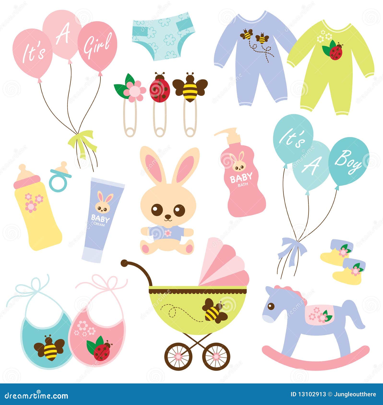 Baby Products3 stock vector. Illustration of girl, rocking - 13102913