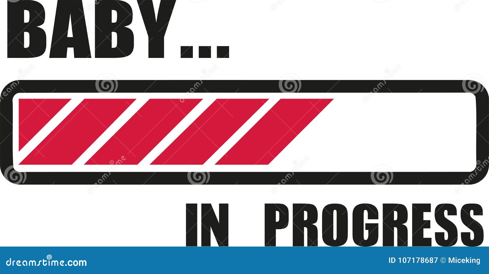 Baby In Progress - Lettering On Watercolor Splash Cartoon Vector ...