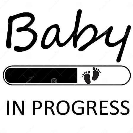 Baby in Progress on White Background. Baby in Progress Logo. Flat Style ...