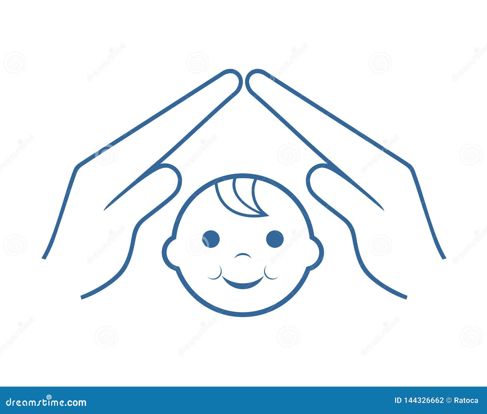 Baby protect symbol stock vector. Illustration of born - 144326662