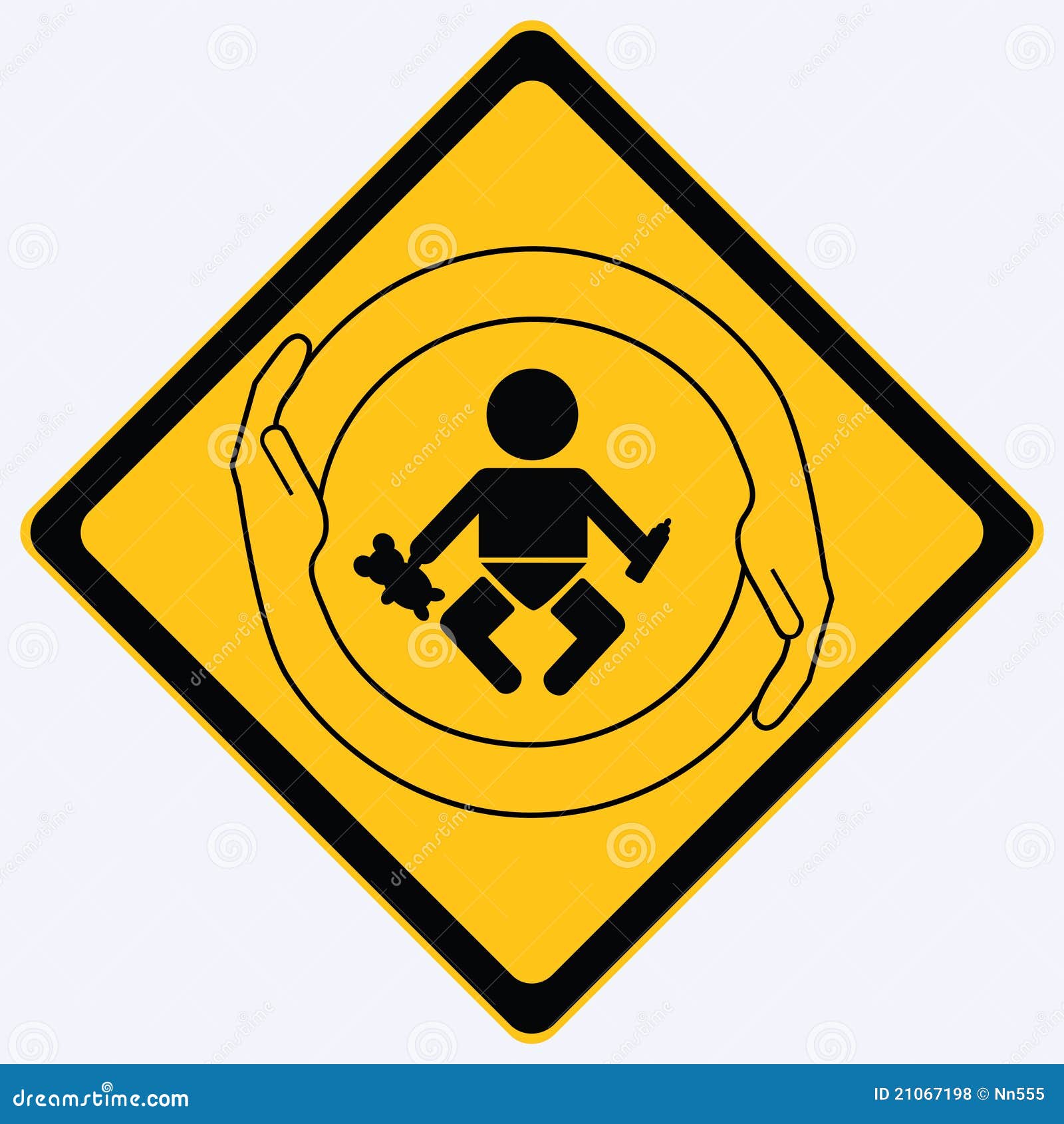 Baby protection sign stock vector. Illustration of icon - 21067198