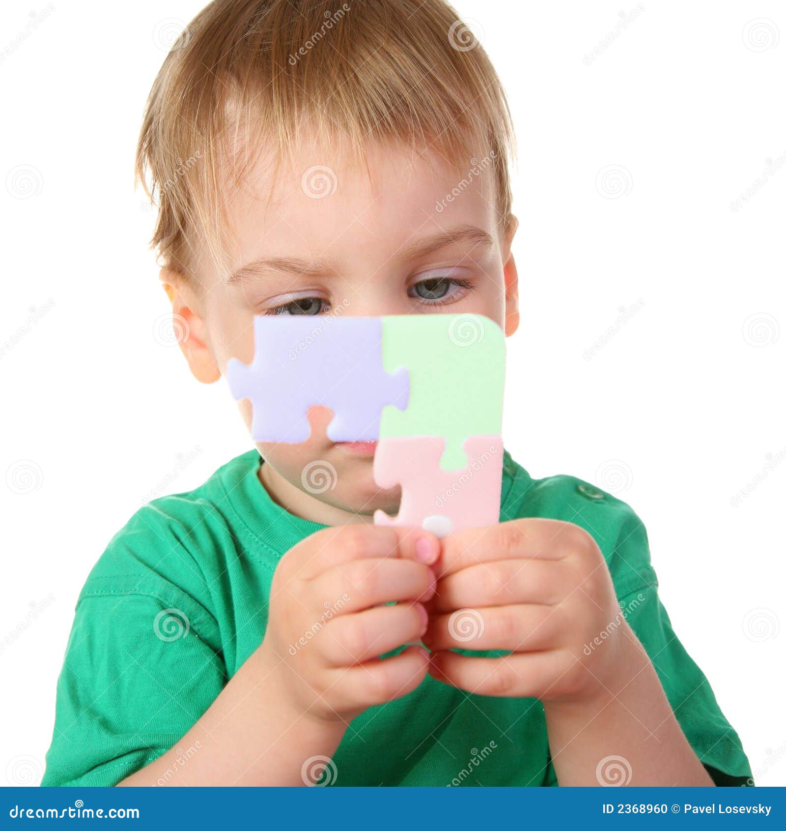 Baby with puzzle stock photo. Image of games, connection - 2368960