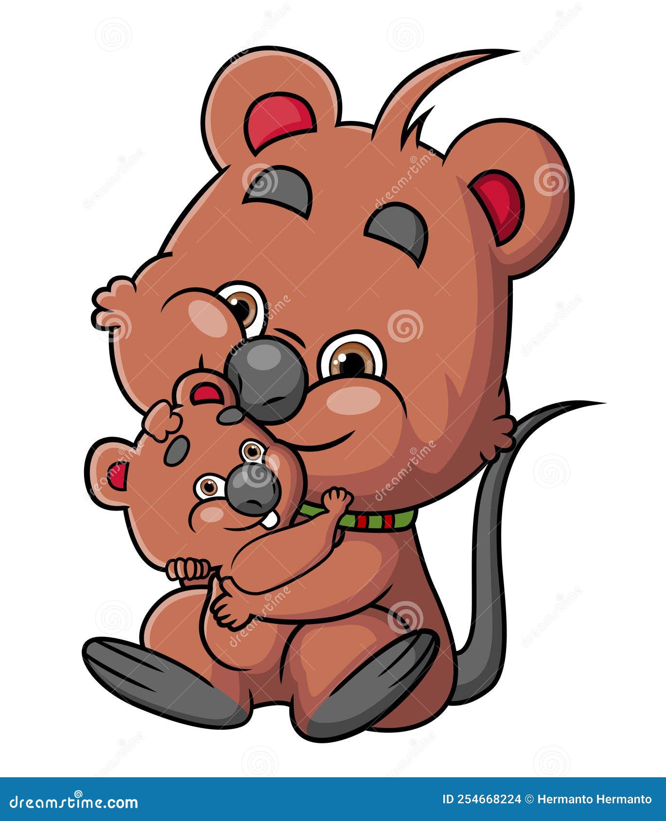 The Baby Quokka is Hugging the Big Quokka Stock Vector - Illustration ...