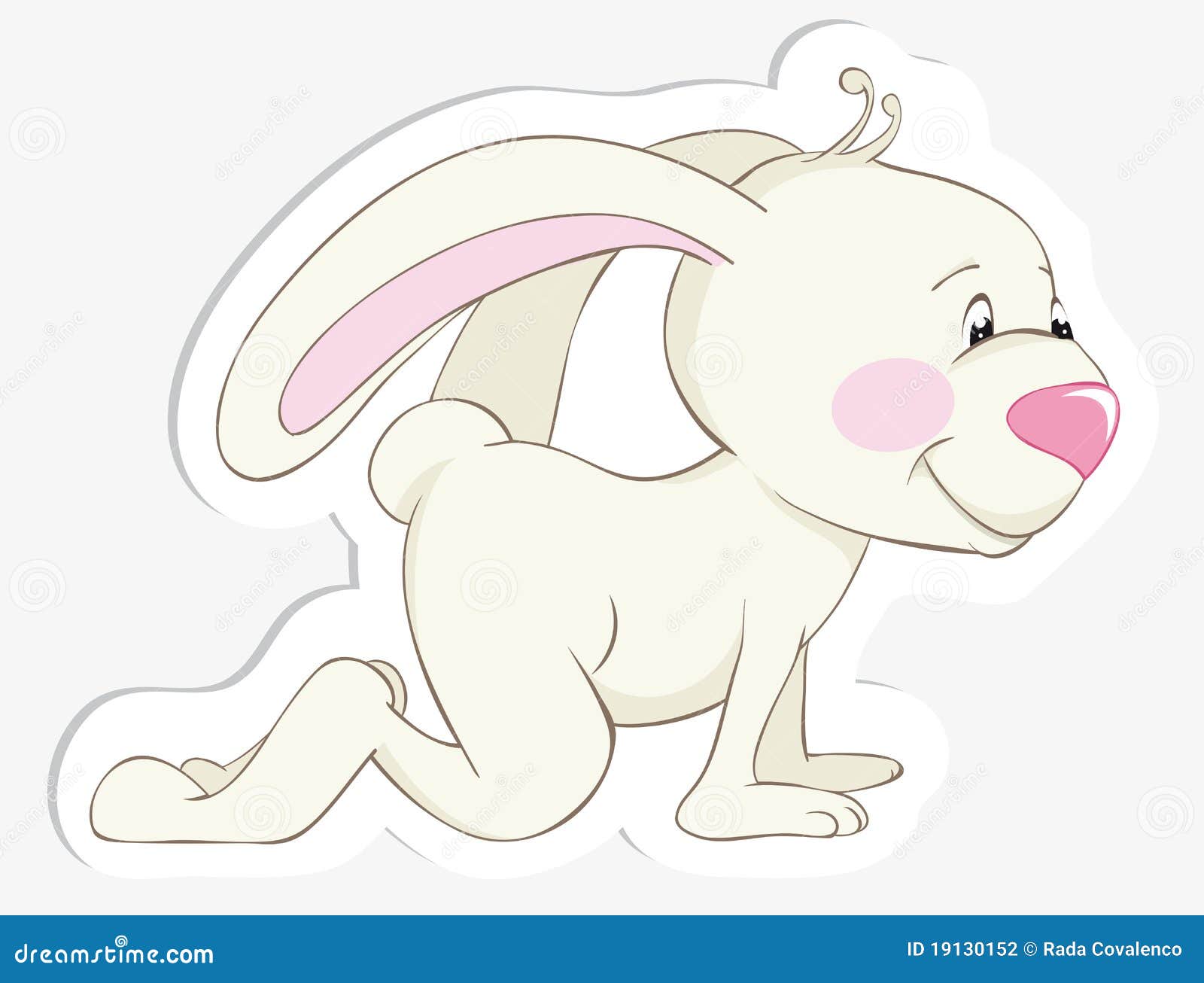 Baby rabbit stock vector. Illustration of cute, vector - 19130152