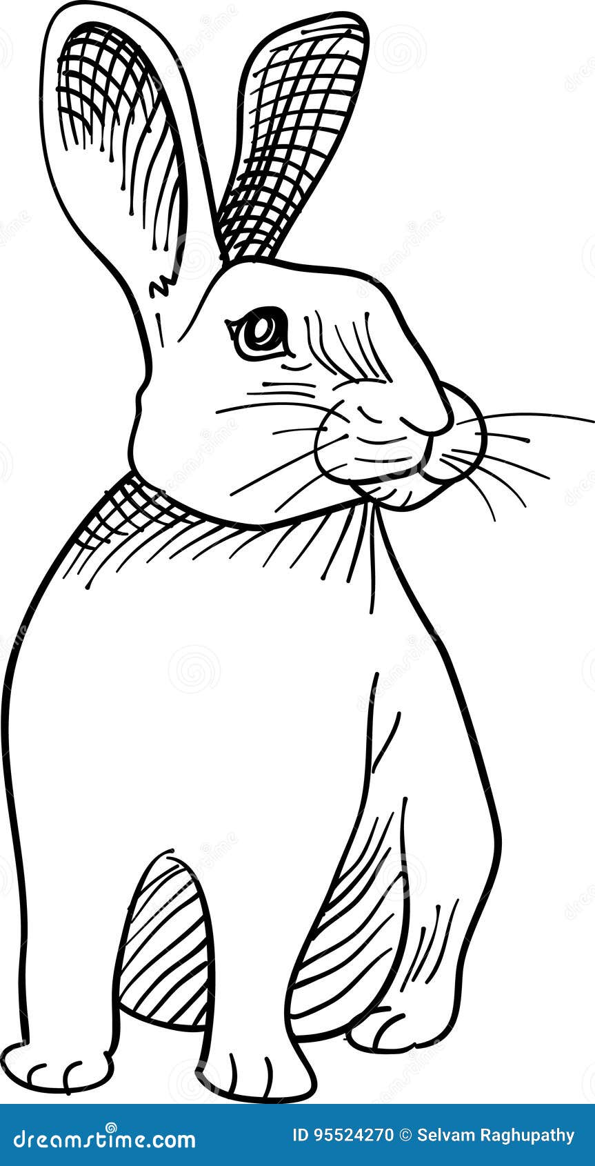 Baby rabbit stock vector. Illustration of ducky, fear - 95524270