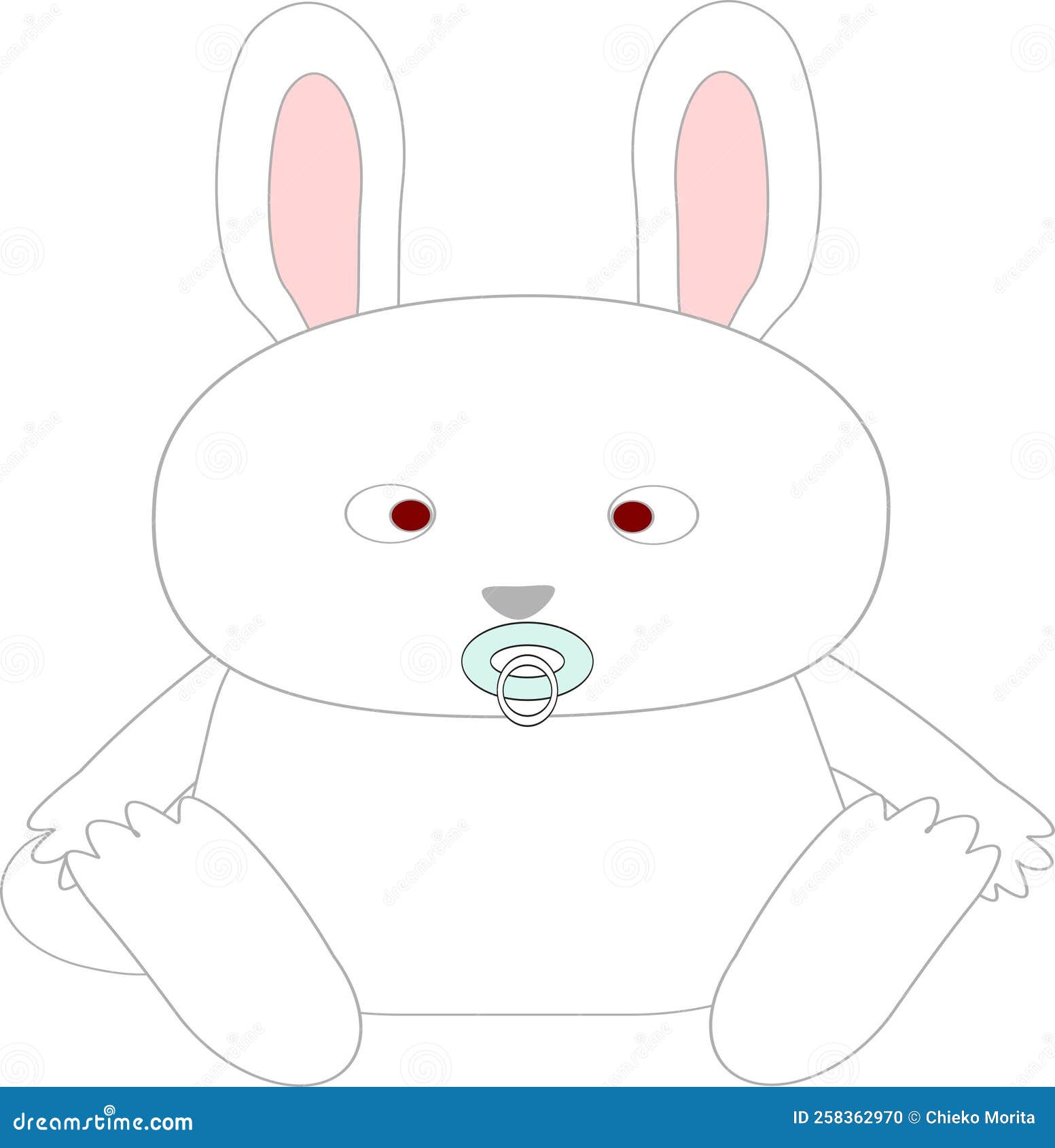 Baby rabbit stock illustration. Illustration of drawing - 258362970