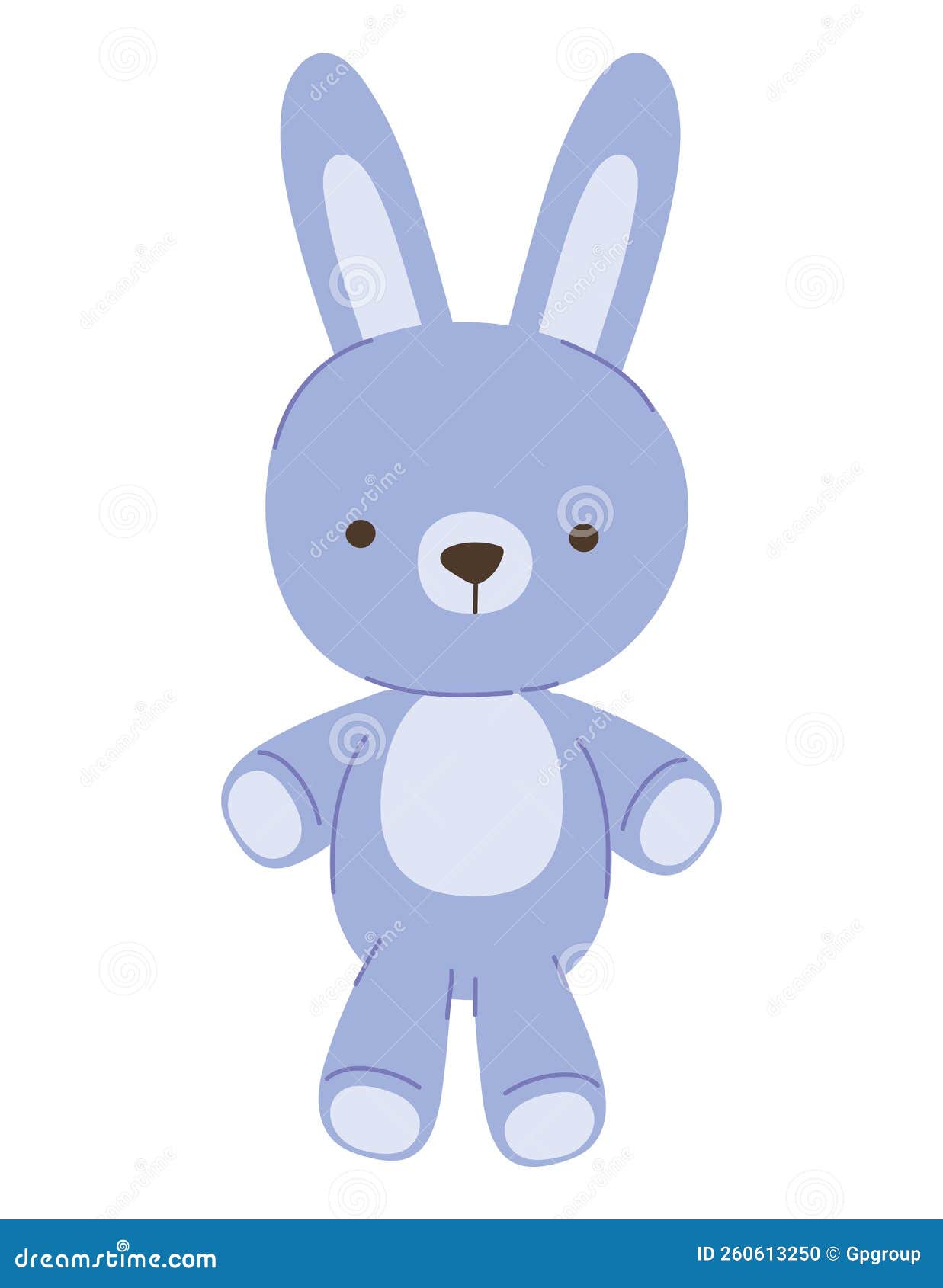 Baby rabbit toy stock vector. Illustration of soft, bunny - 260613250