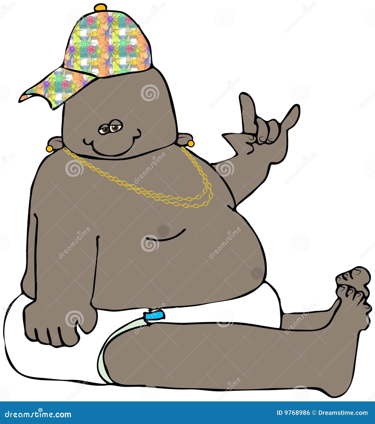 Baby Rapper stock illustration. Illustration of gangster - 9768986