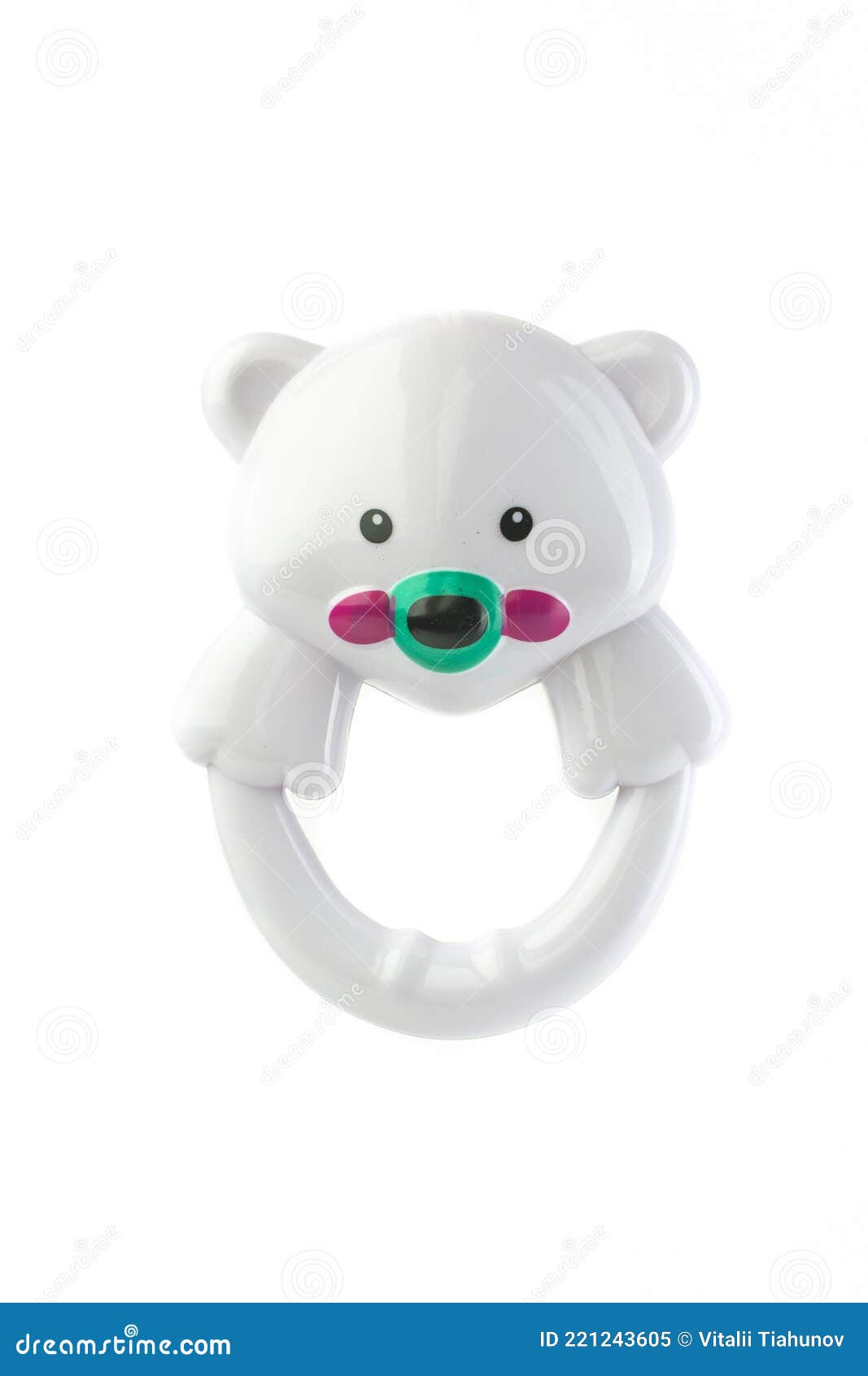 Baby Rattle Bear, Isolated on White Stock Image - Image of noisy ...