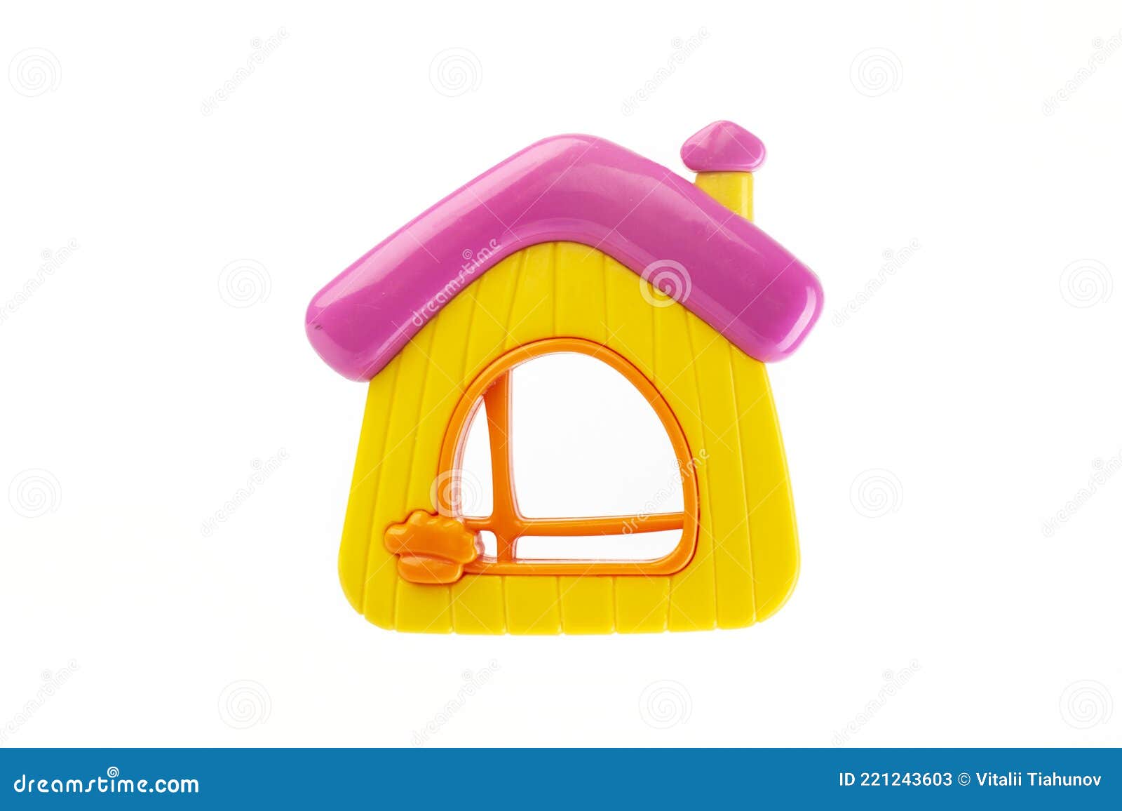 Baby Rattle House, Isolated on White Stock Image - Image of plastic ...