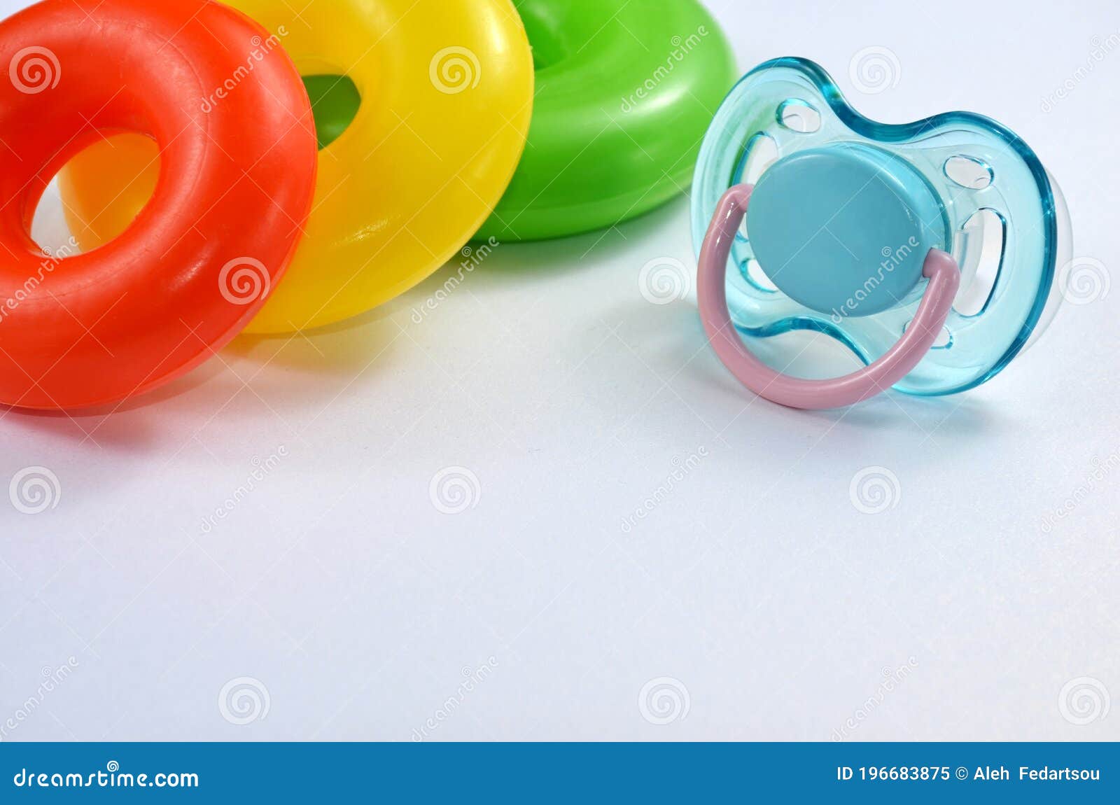Baby Rattle on White Background Stock Image - Image of rose, isolated ...