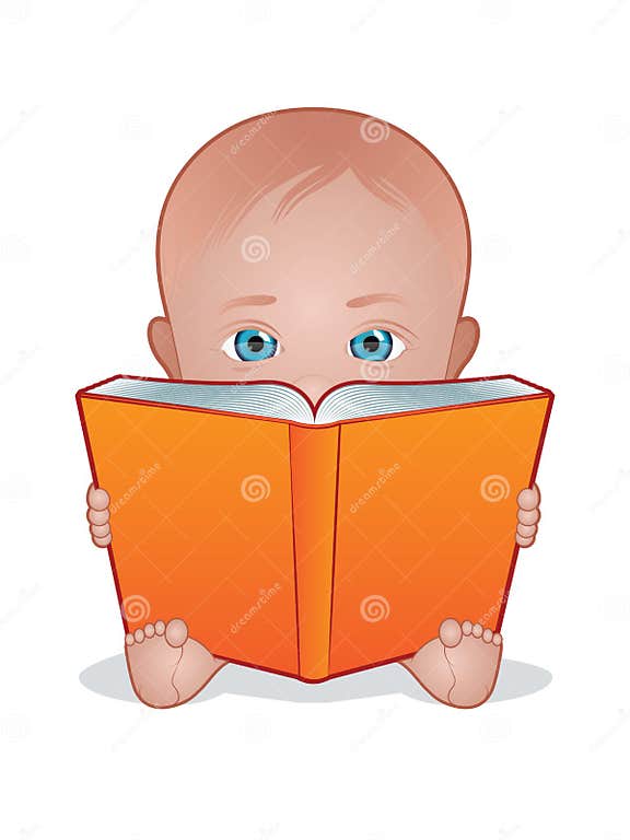 Baby Reading stock vector. Illustration of baby, born - 27438698