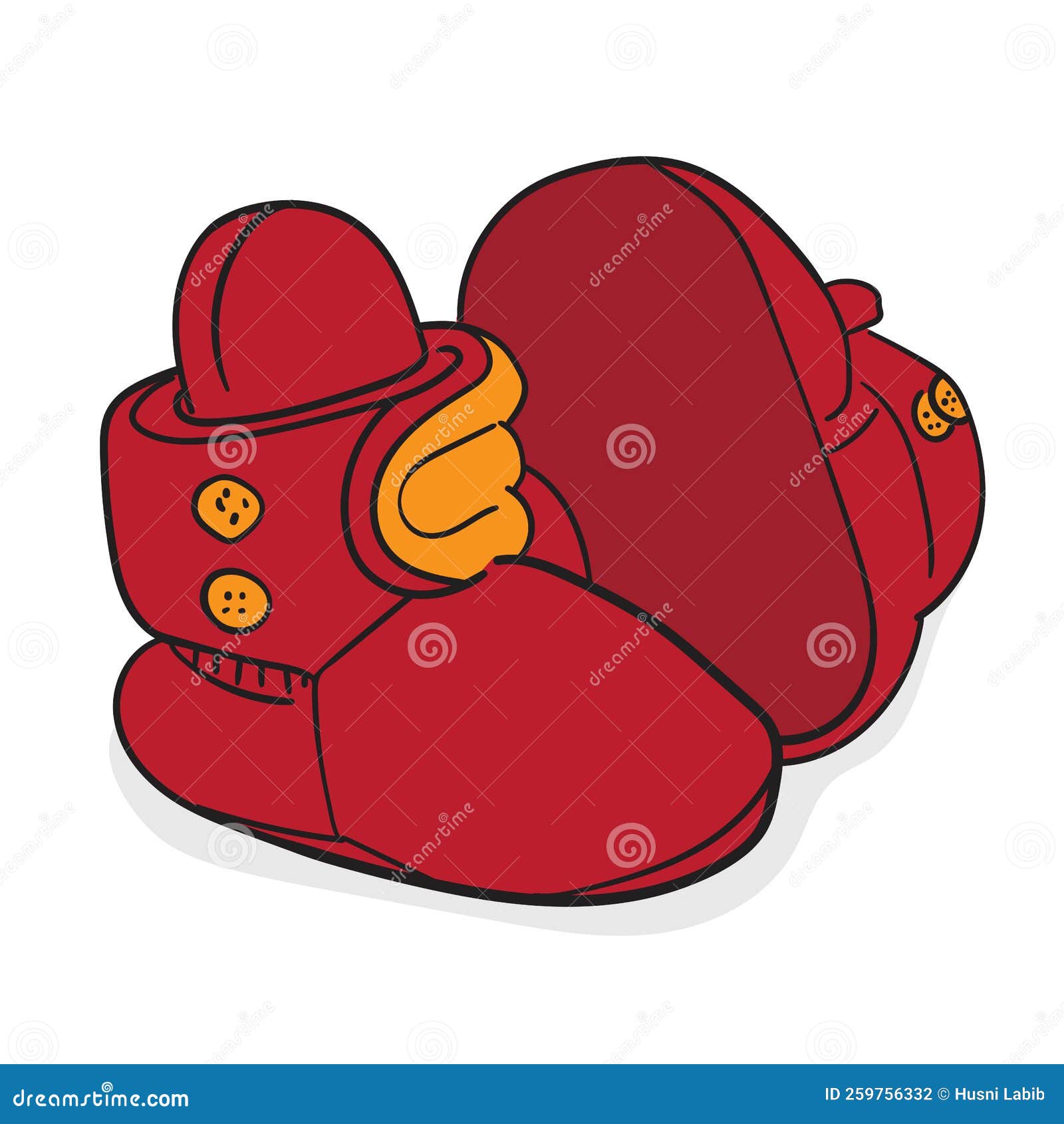 Baby Red Boot Shoe in Cute Design for Baby Advertising Template Design ...