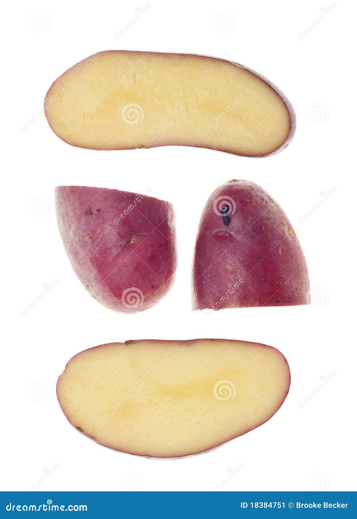Baby Red Potato Slices Background Stock Image - Image of vegetable ...