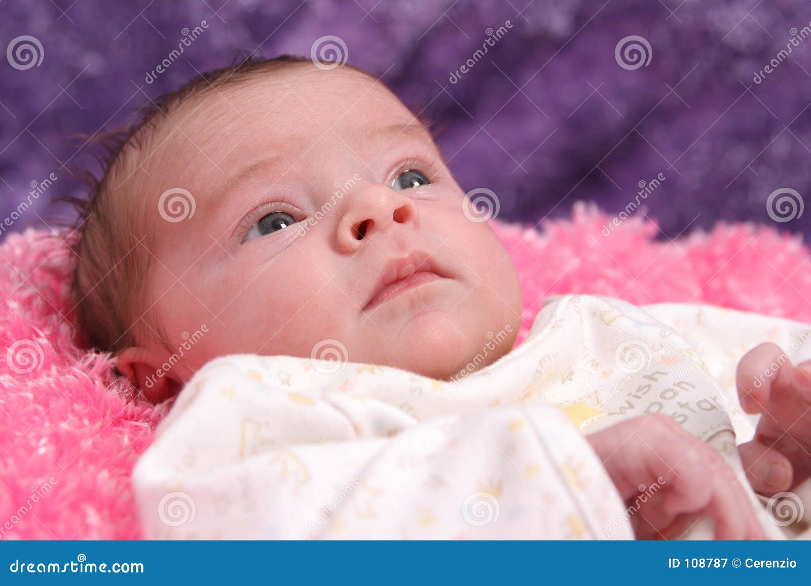 Baby relaxe stock image. Image of infant, pink, baby, face - 108787