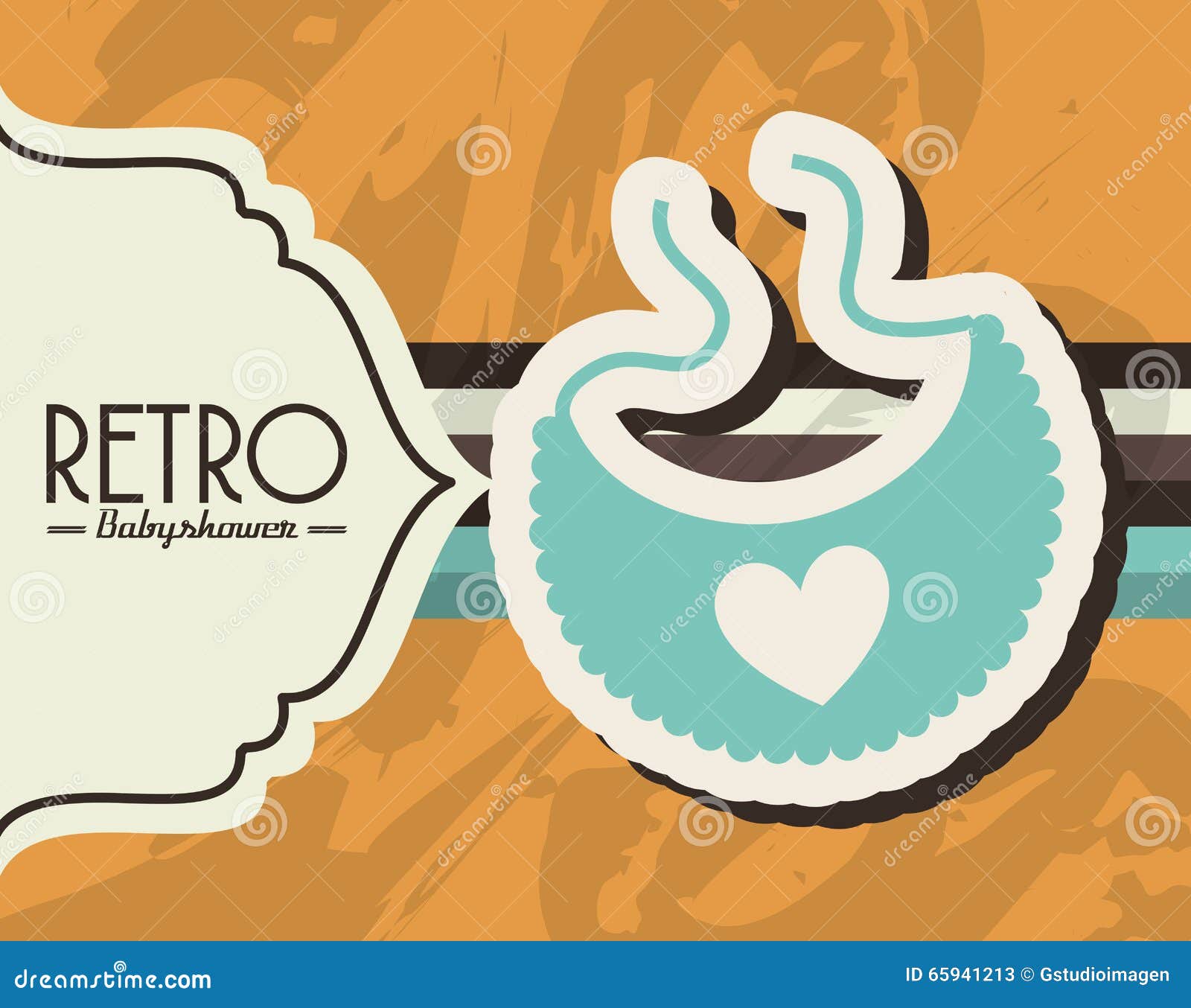 Baby retro frame design stock illustration. Illustration of shower ...