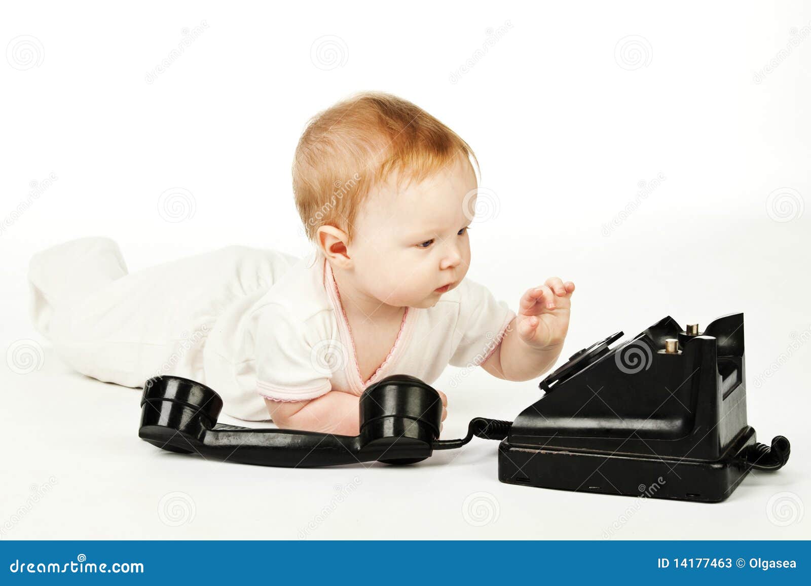 Baby ringing up stock image. Image of generation, white - 14177463