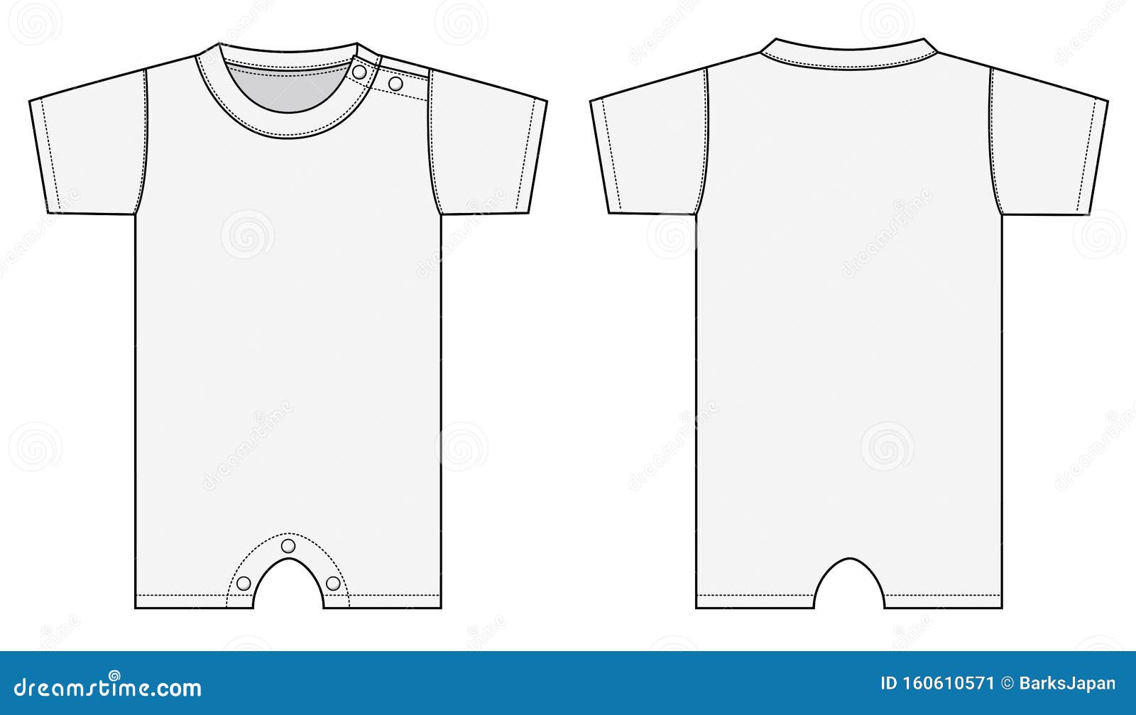Baby Rompers Template Illustration /white Stock Vector - Illustration ...