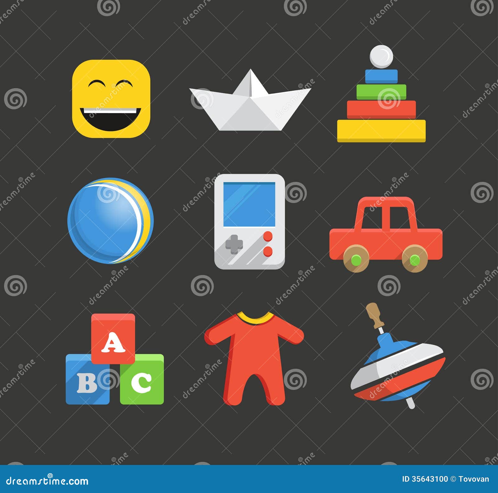 Baby`s accessories icon stock vector. Illustration of goods - 35643100