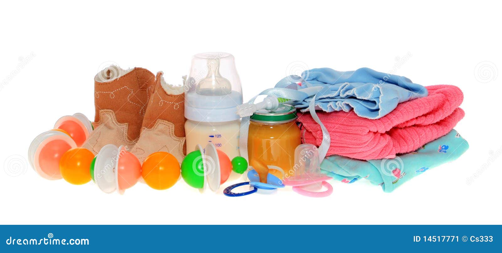 Baby S Accessories, Isolated. Stock Image - Image of baby, maiden: 14517771