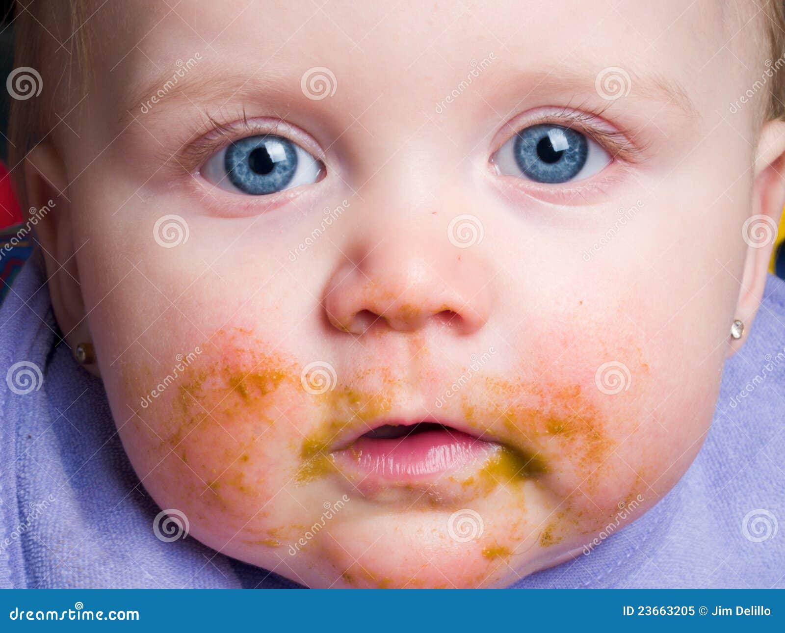 Baby with food on face stock image. Image of food, youngster - 23663205
