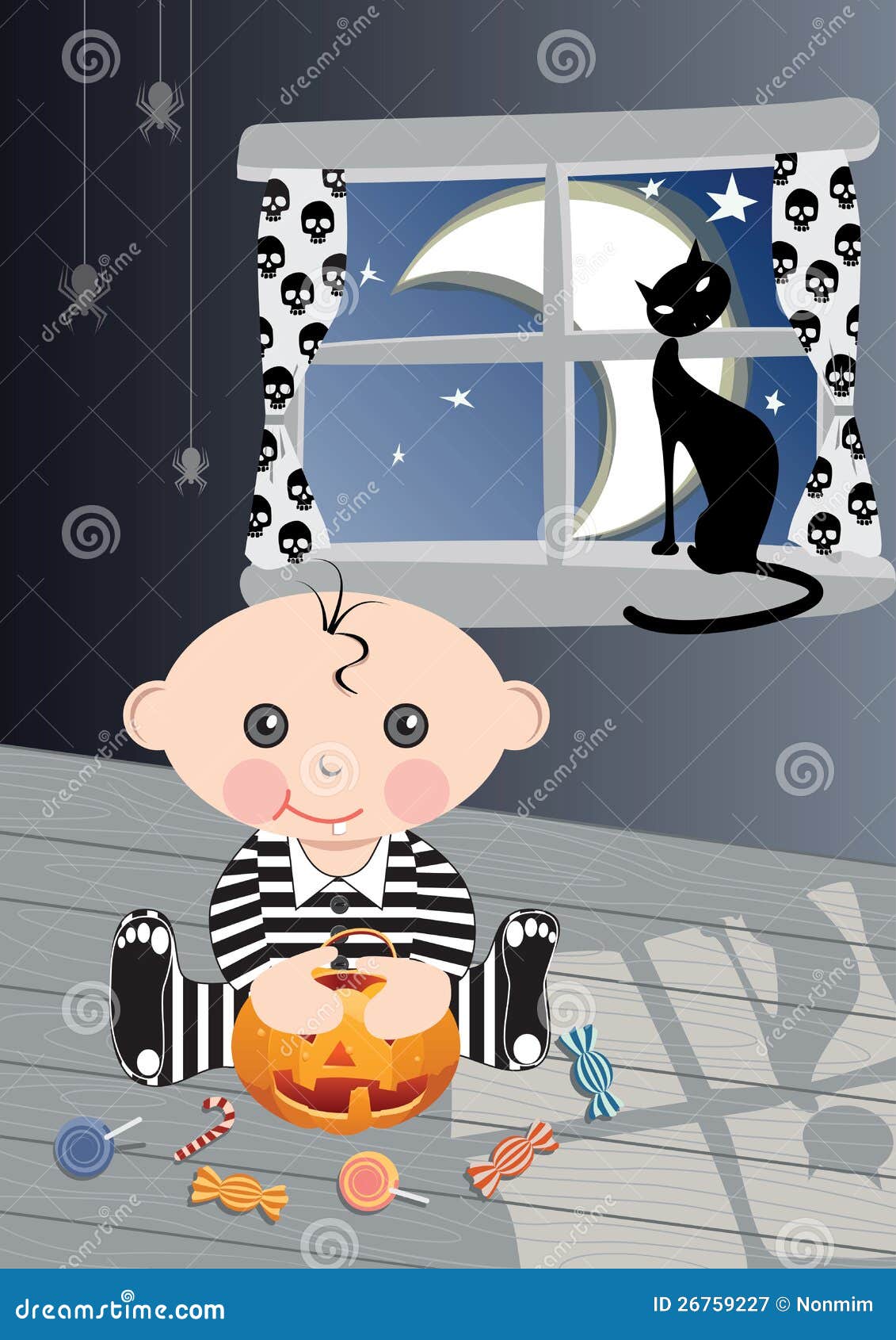 Baby s First Halloween stock vector. Illustration of baby - 26759227