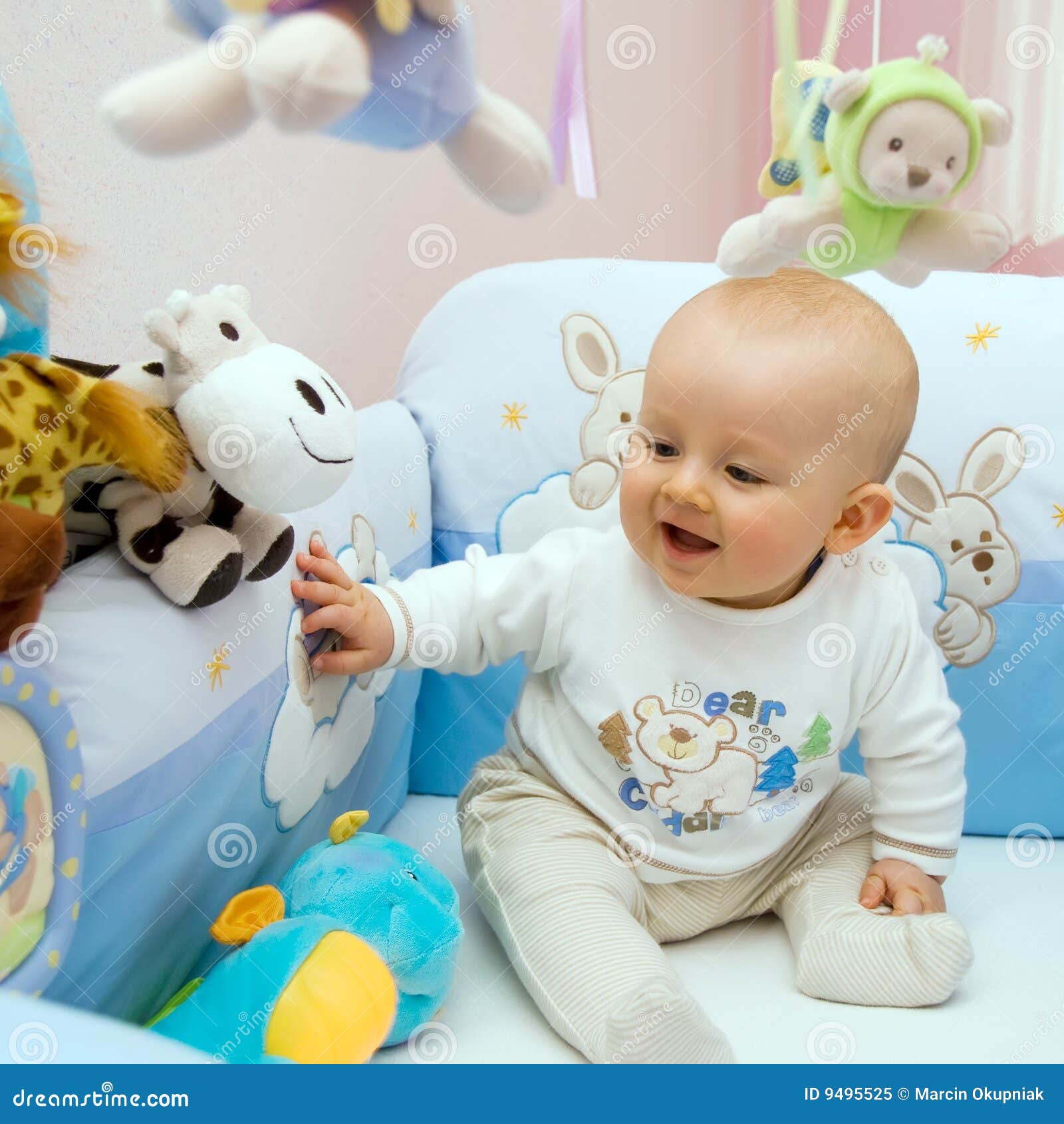 Baby s first sit stock image. Image of children, colourful - 9495525
