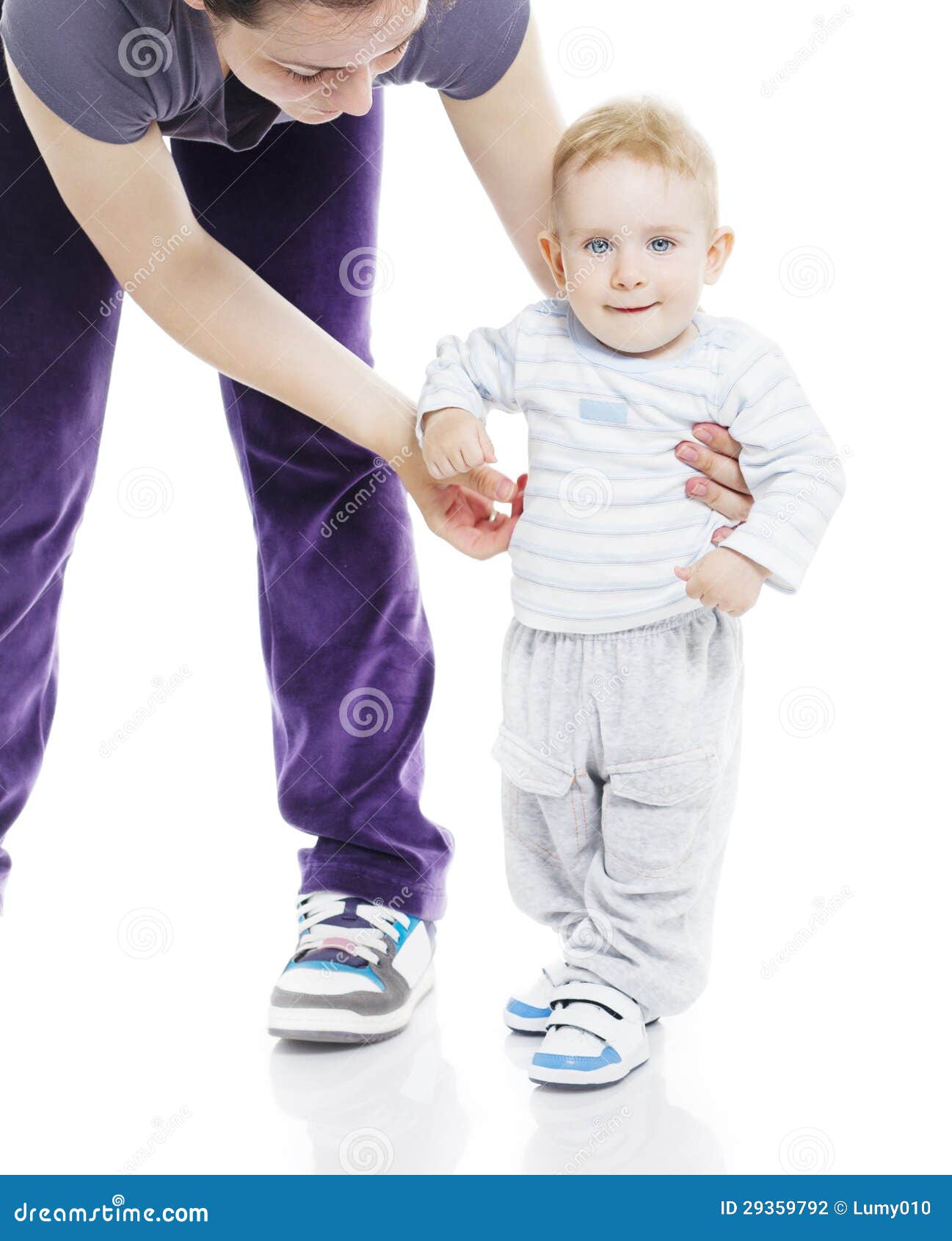 Baby s first steps stock photo. Image of childcare, bright - 29359792