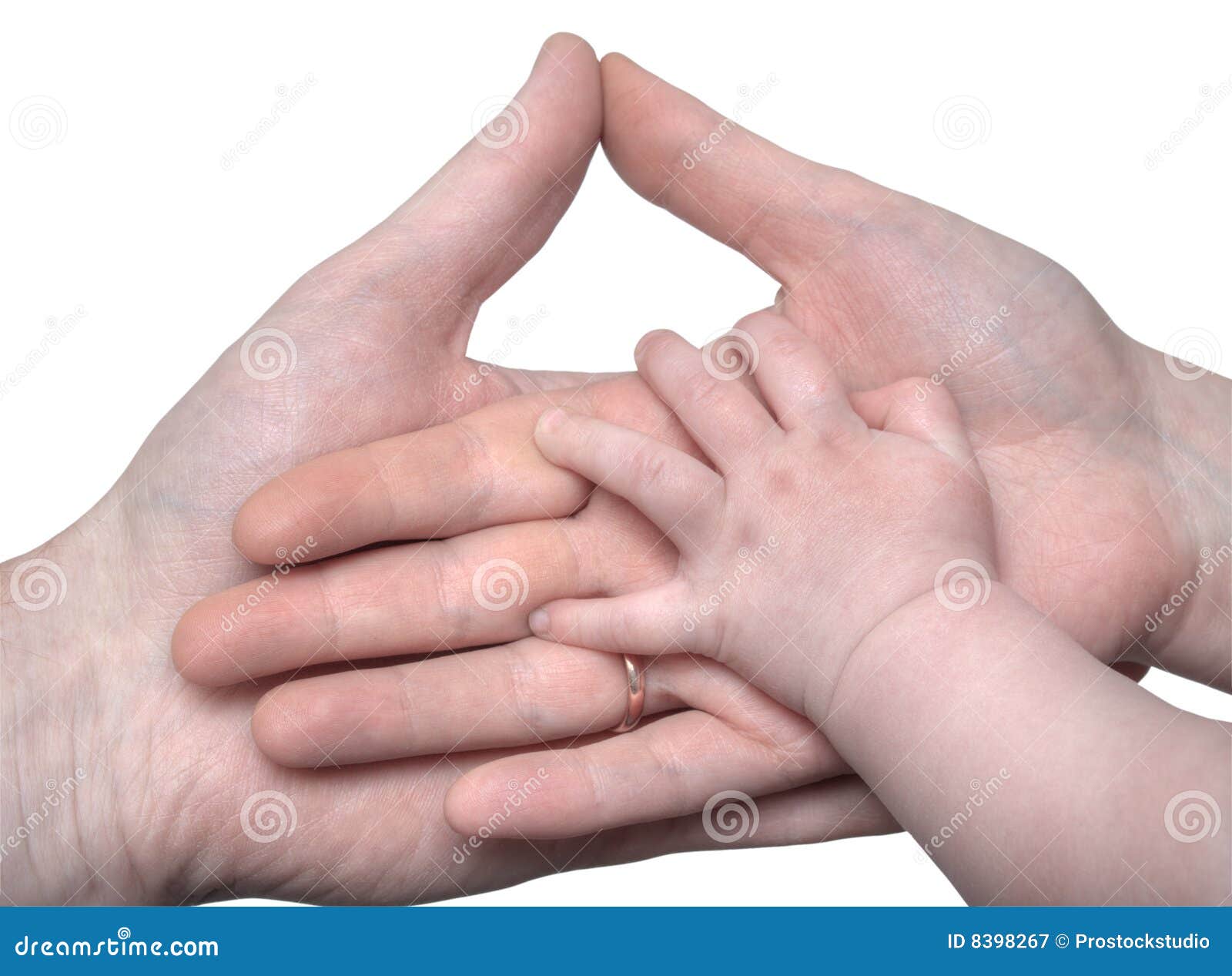Baby's Hand Holding The Hands Of Parents Royalty Free Stock Photography ...
