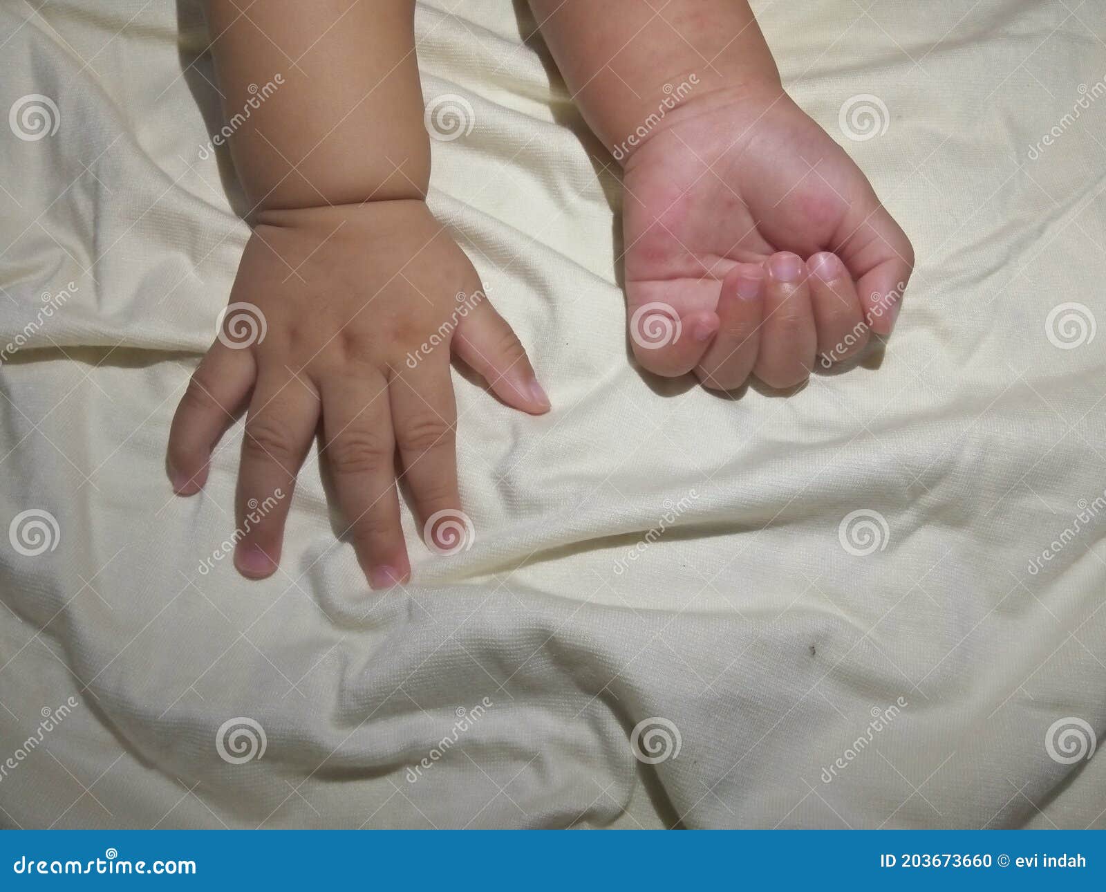 A Baby& X27;s Hands that are Fast Asleep Stock Photo - Image of fast ...