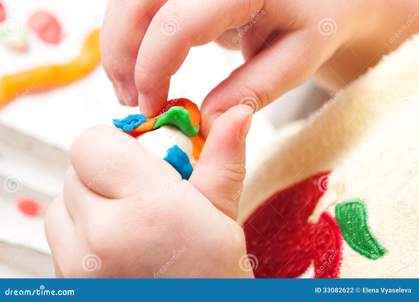 Baby S Hands with Plasticine Stock Photo - Image of playroom ...