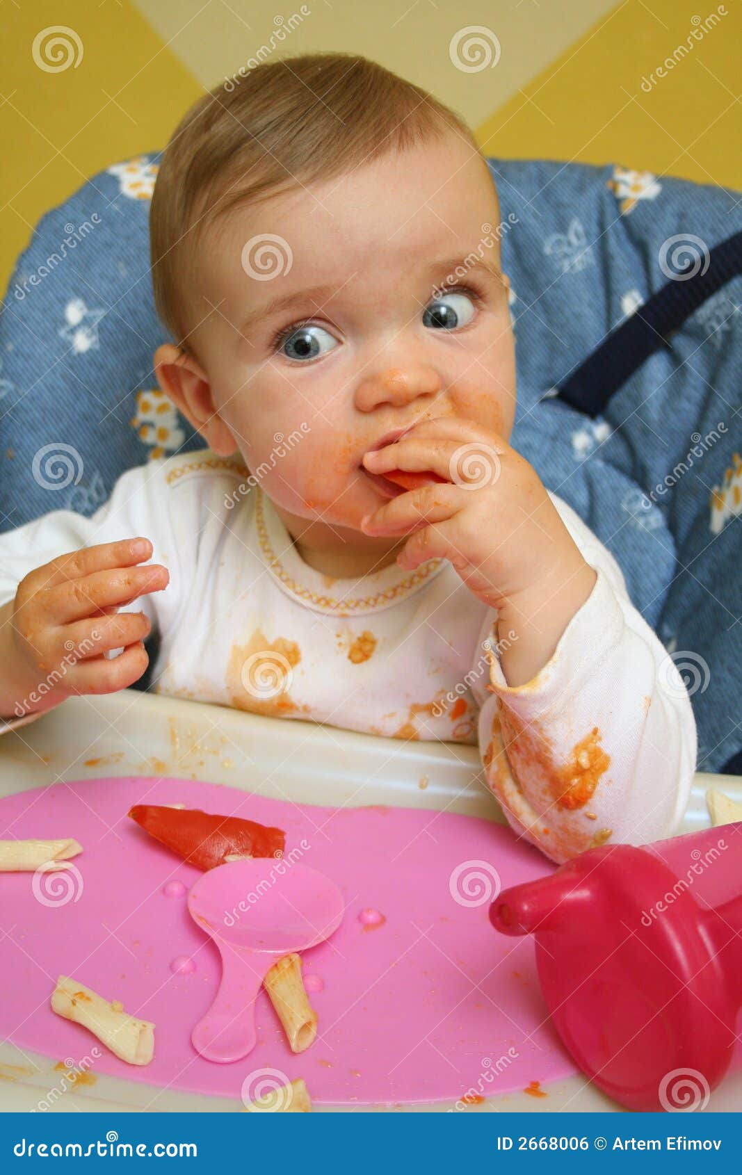Baby s lunch. stock photo. Image of education, dinner - 2668006