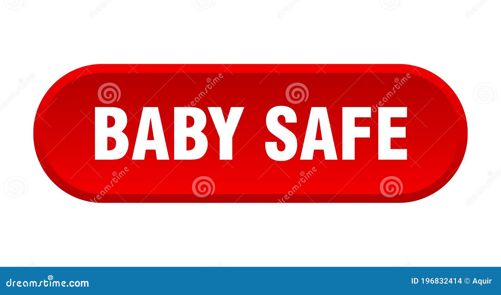 Baby Safe Button. Rounded Sign on White Background Stock Vector ...