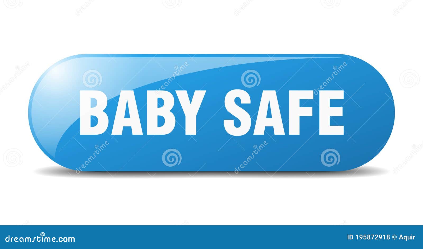 Baby Safe Button. Sticker. Banner. Rounded Glass Sign Stock Vector ...