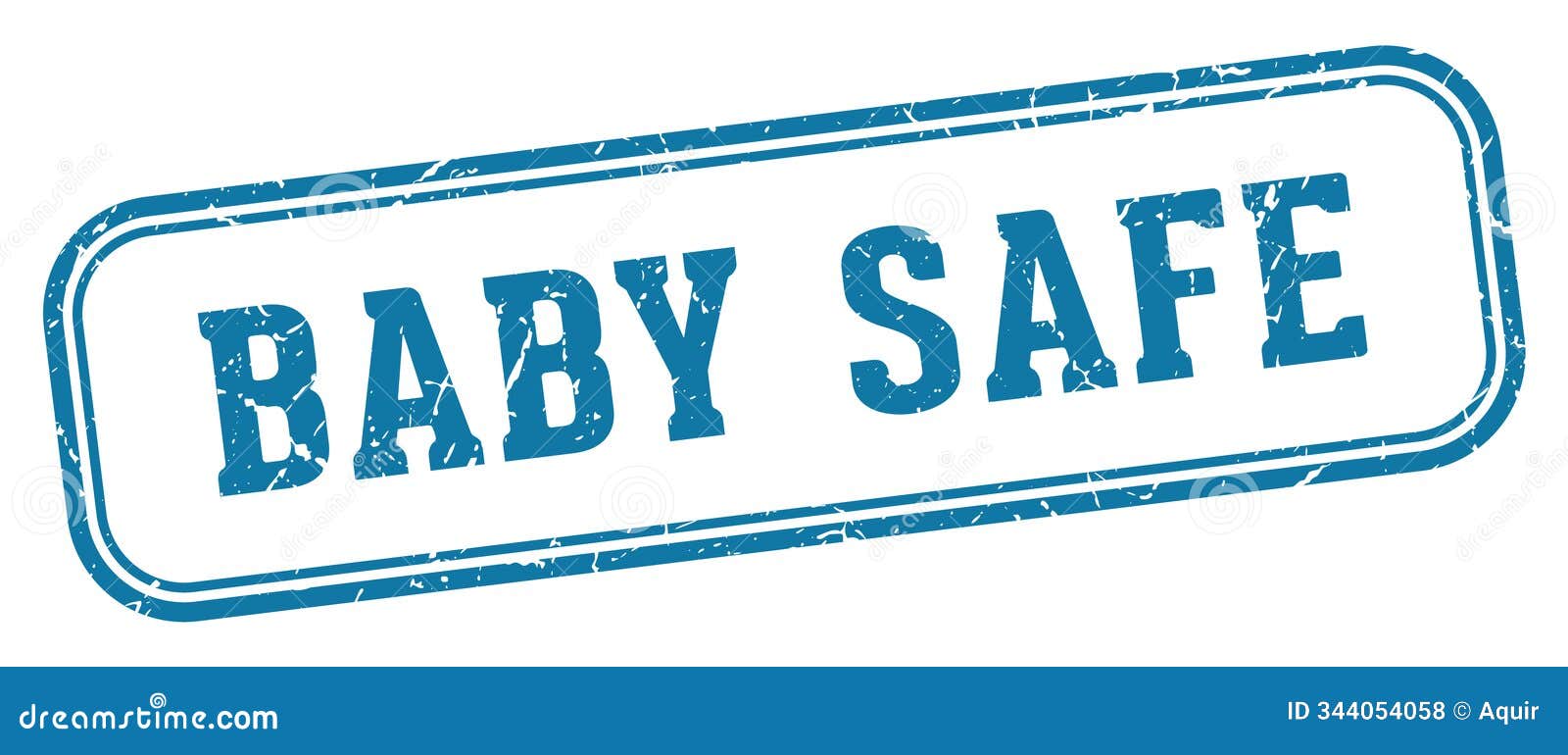 Baby Safe Stamp. Baby Safe Rectangular Stamp on White Background Stock ...