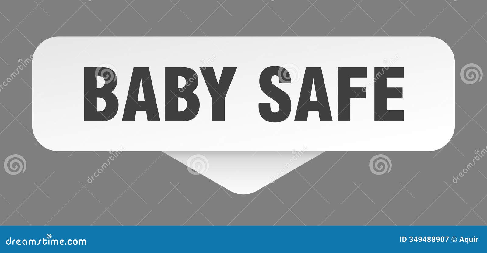 Baby Safe Sticker. Baby Safe Sign Isolated on Gray Background Stock ...