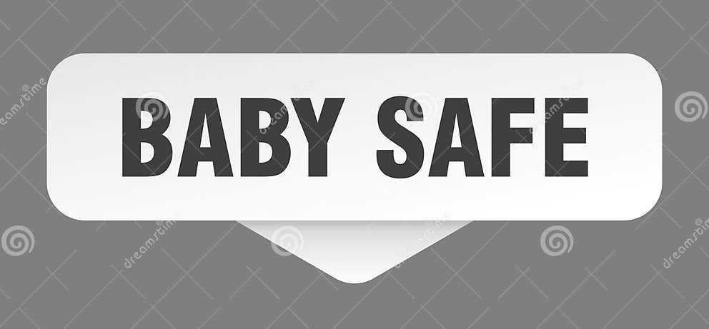Baby Safe Sticker. Baby Safe Sign Isolated on Gray Background Stock ...