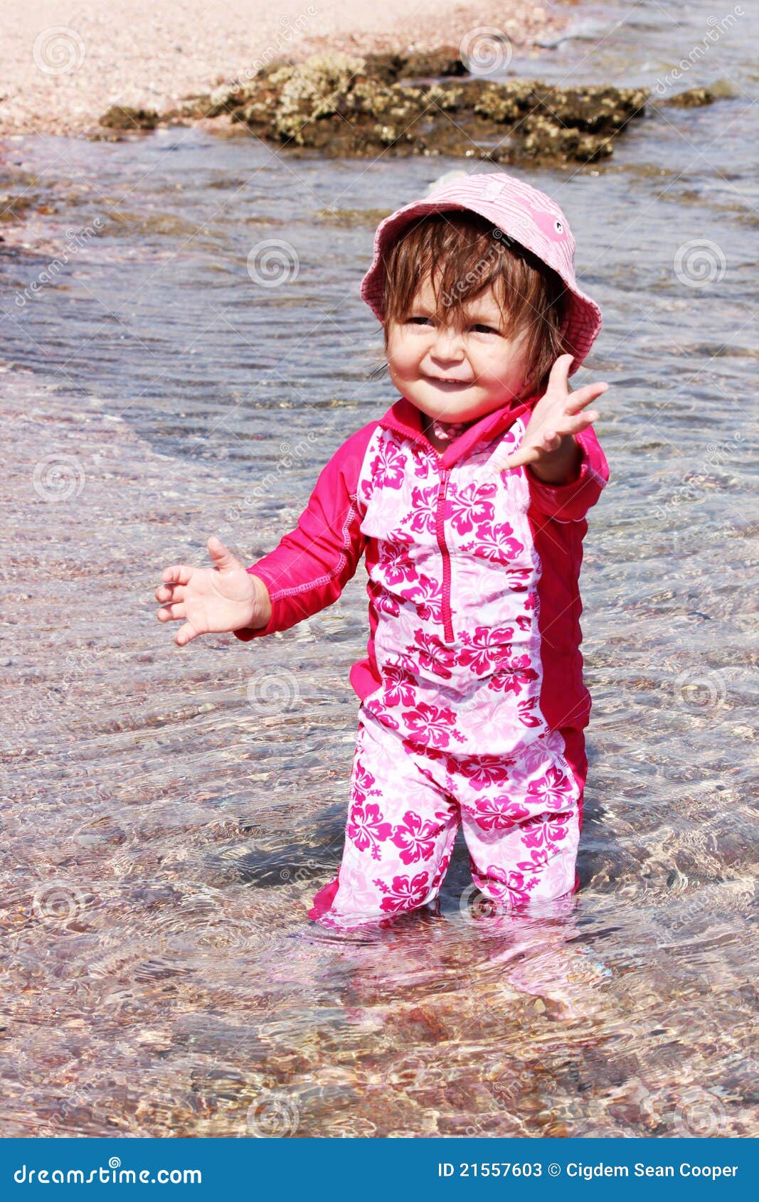 Baby in the sea stock image. Image of aqua, infant, girl - 21557603