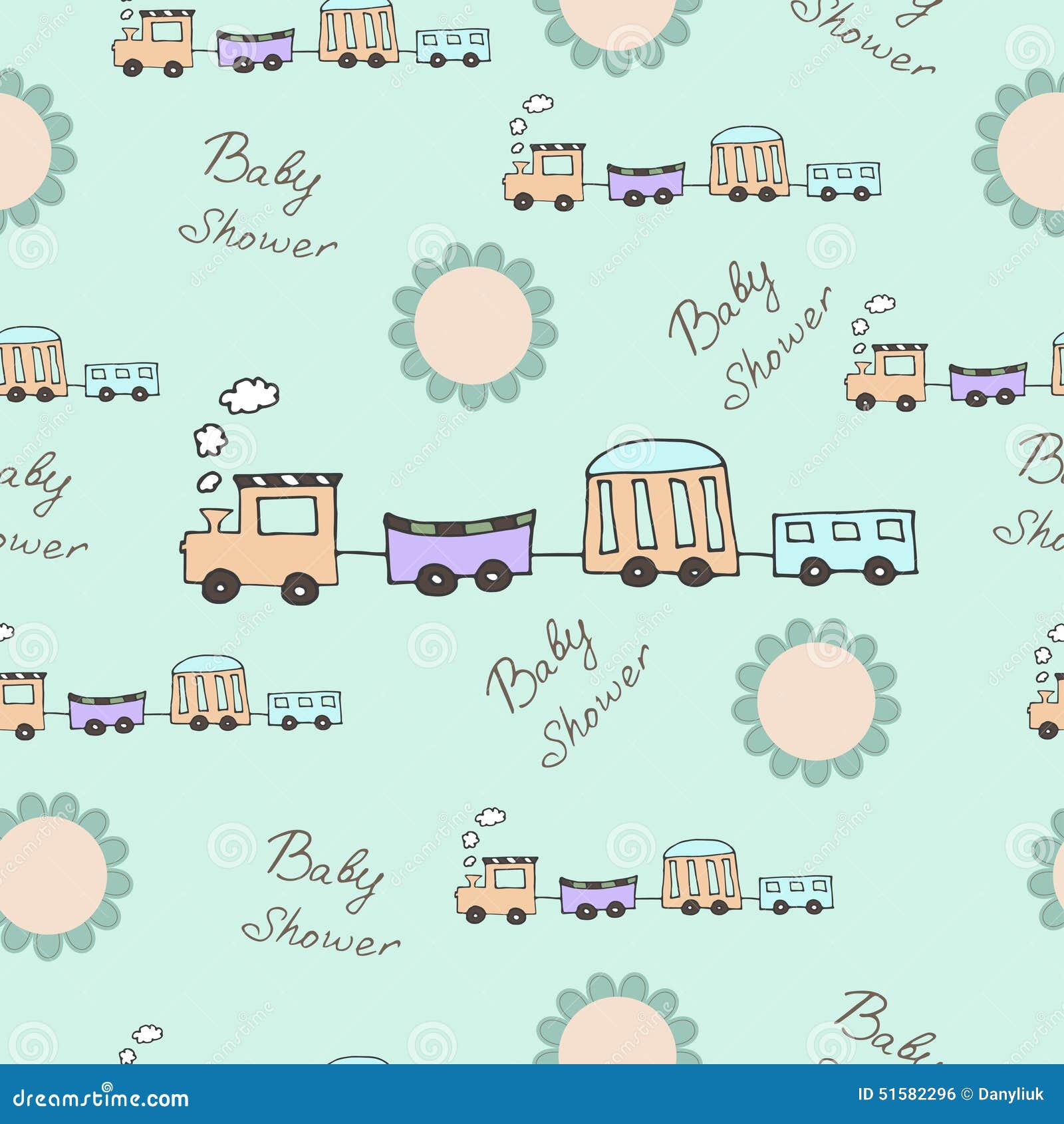 Baby Seamless Pattern, Baby Background in Doodle Style Stock ...