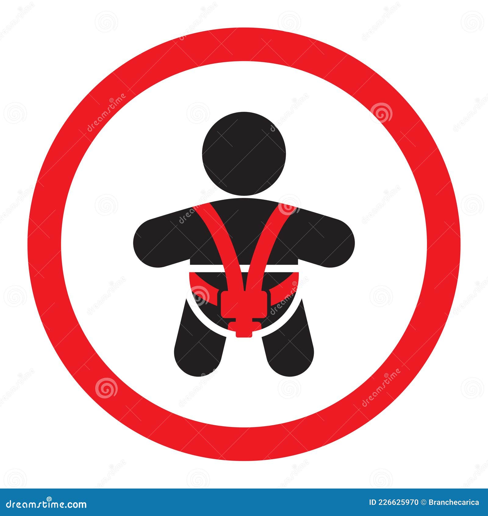 Baby seat sign stock vector. Illustration of seat, protect - 226625970
