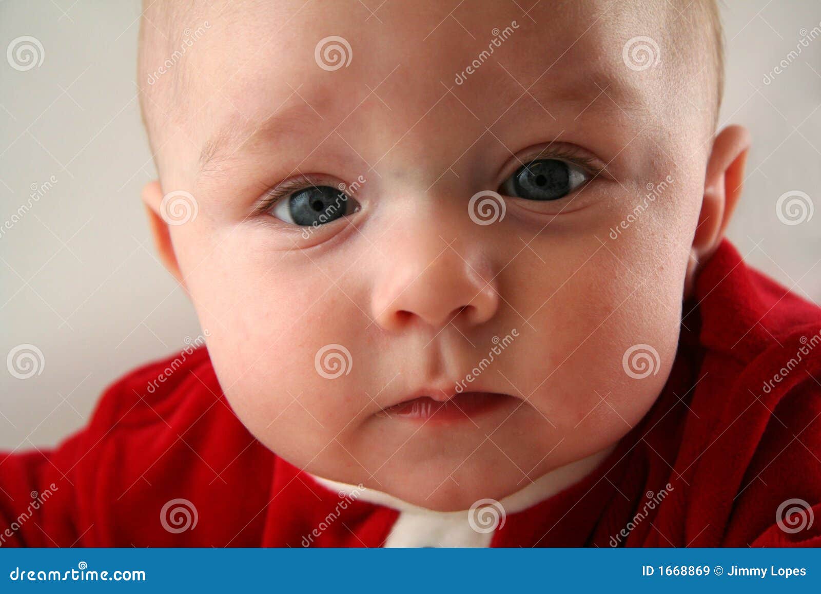 Baby with Serious Facial Expression Stock Image - Image of childhood ...