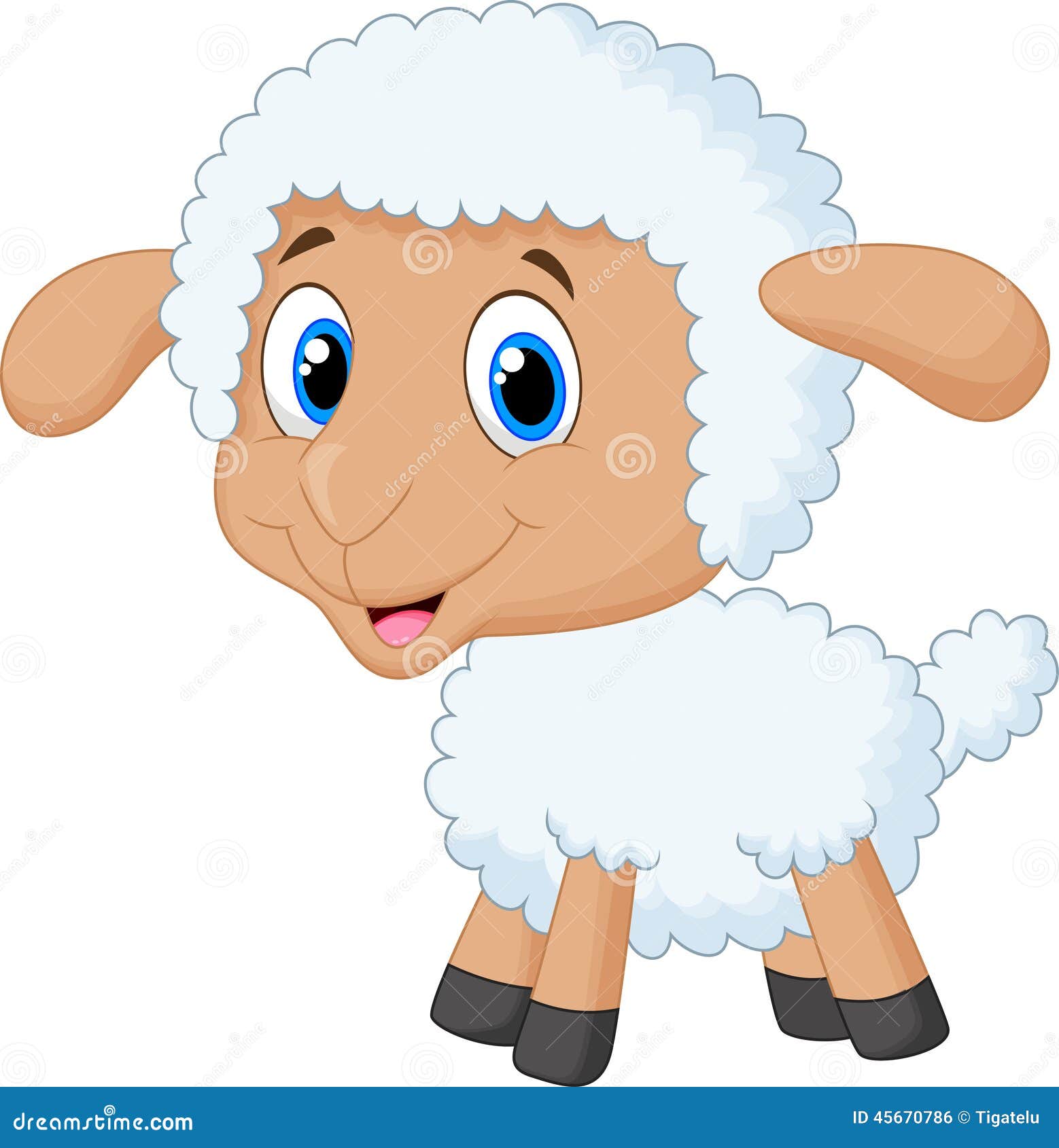 Baby Sheep Cartoon Stock Vector - Image: 45670786