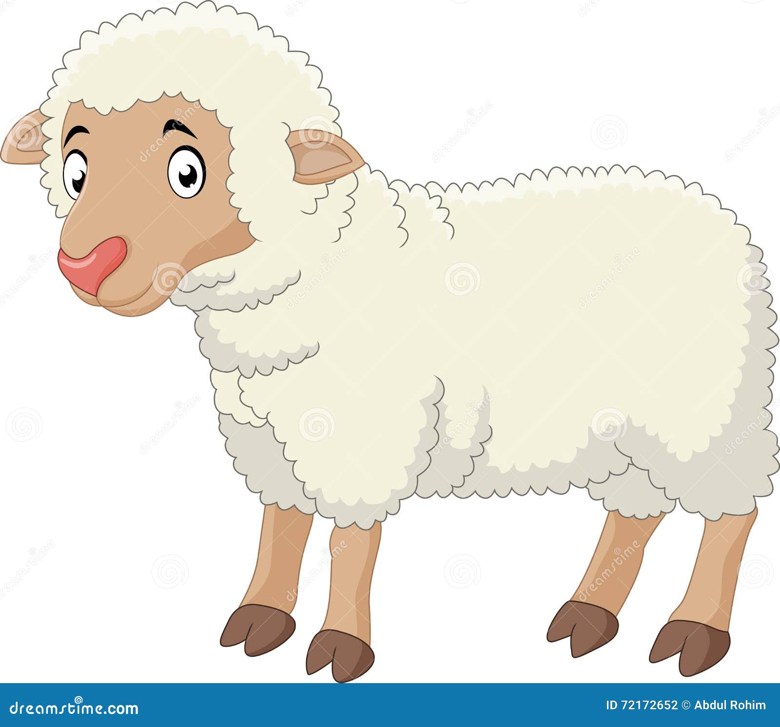 Baby sheep cartoon stock vector. Illustration of happy - 72172652