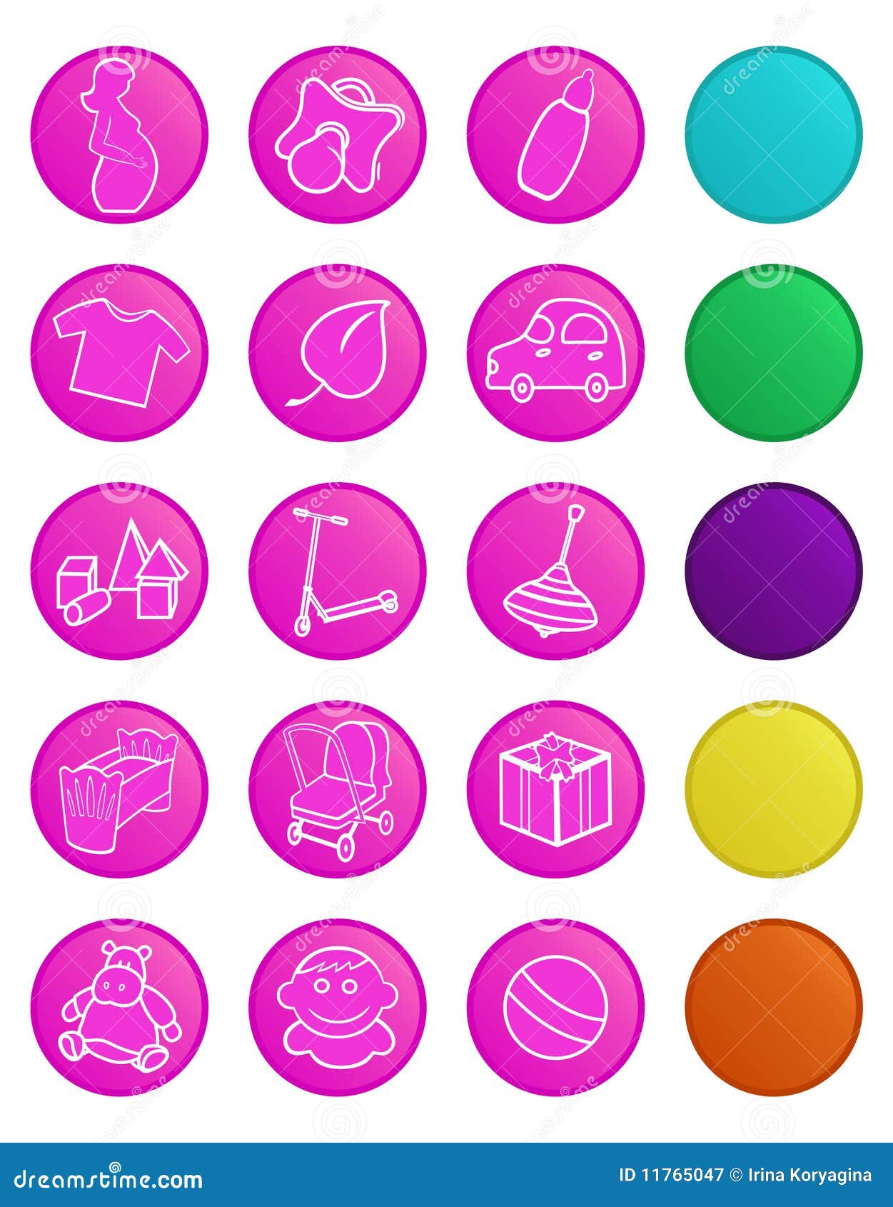 Baby shop icons 2 stock vector. Illustration of brick - 11765047