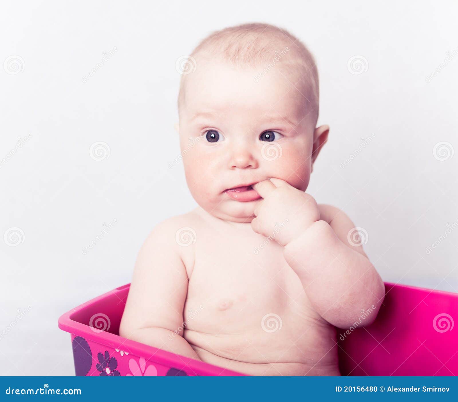 Baby. Shot in Studio. Isolated on White Stock Photo - Image of clear ...