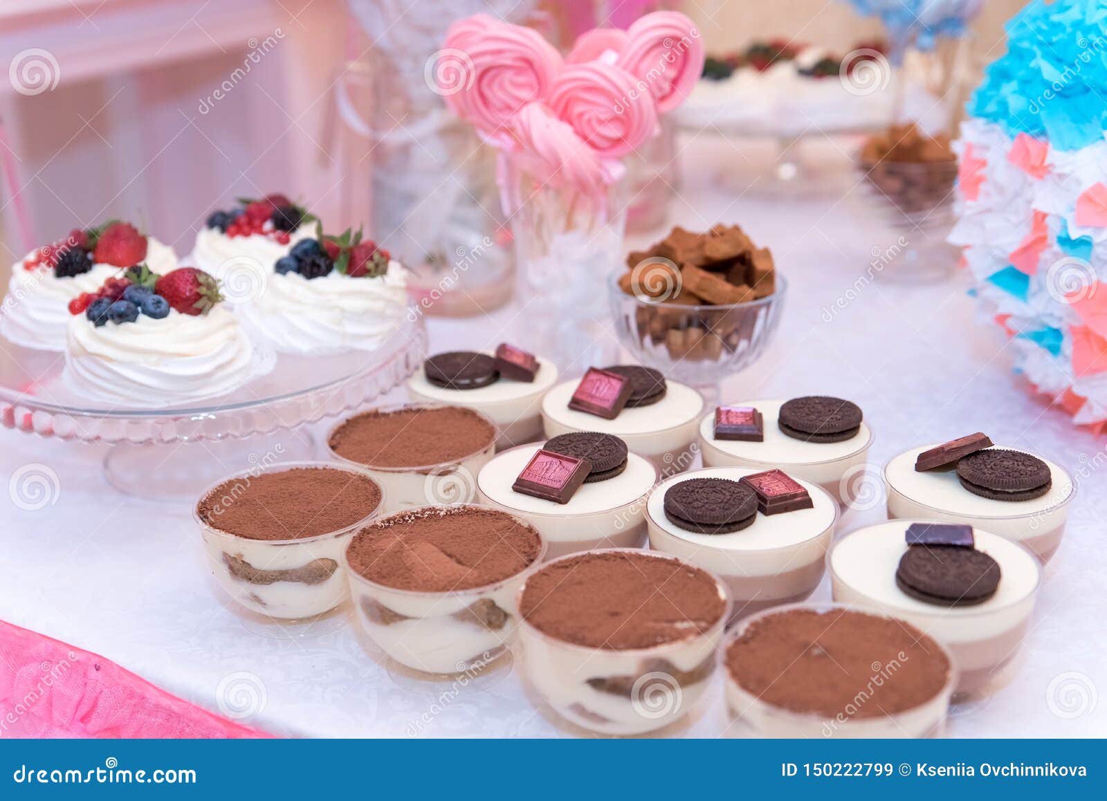 Baby Shower and Sweets on the Table Stock Image - Image of balloon ...