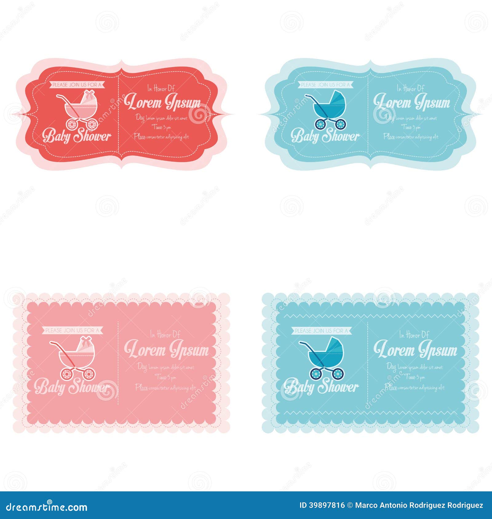 Baby Shower Template Cards Illustration Editable Stock Illustration ...